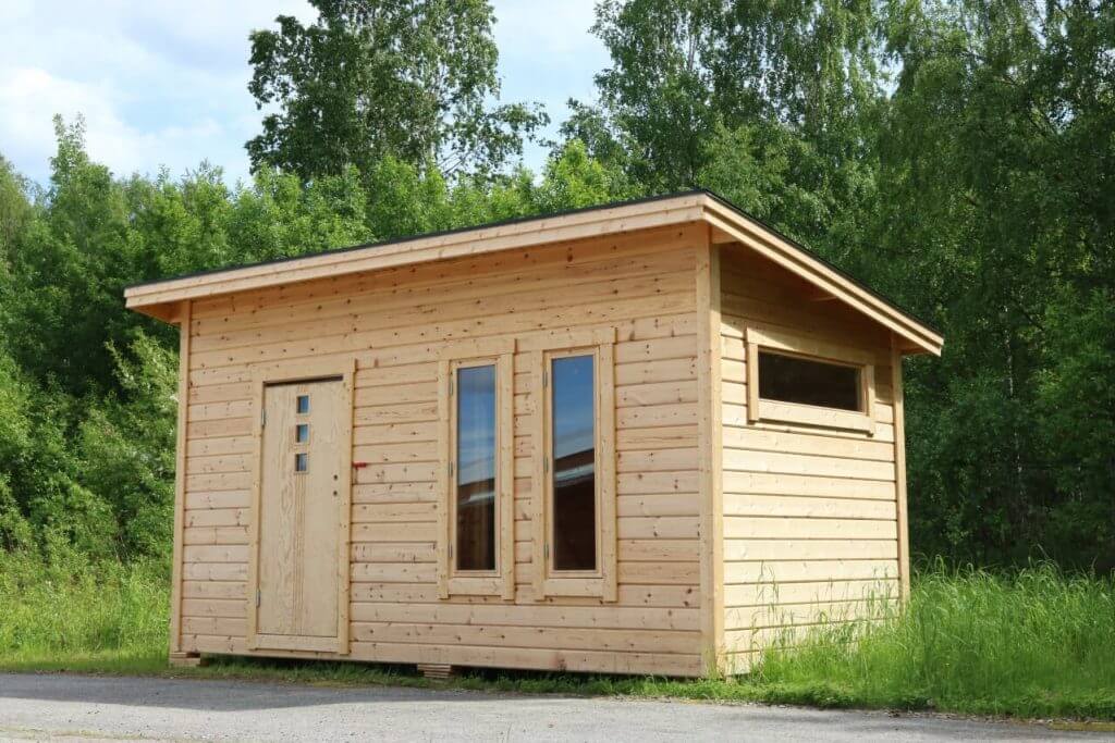 Bastustuga 9,5 m2, Burspråk monteringssats - Träbyggarna