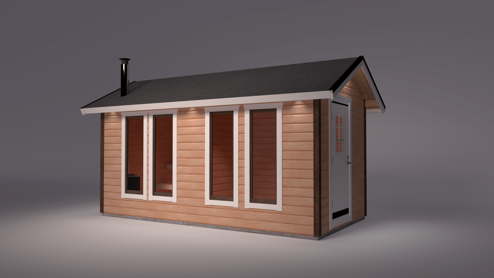 Vedeldad bastustuga - En byggsats från Träbyggarna